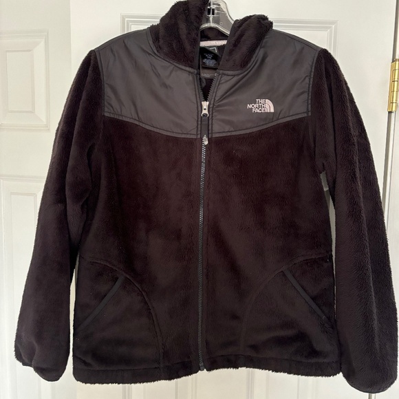 The North Face | Jackets & Coats | North Face Black Fuzzy Jacket With ...